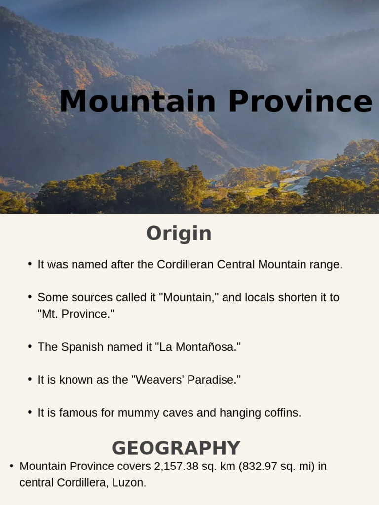 Overview of Mountain Province Culture | PDF