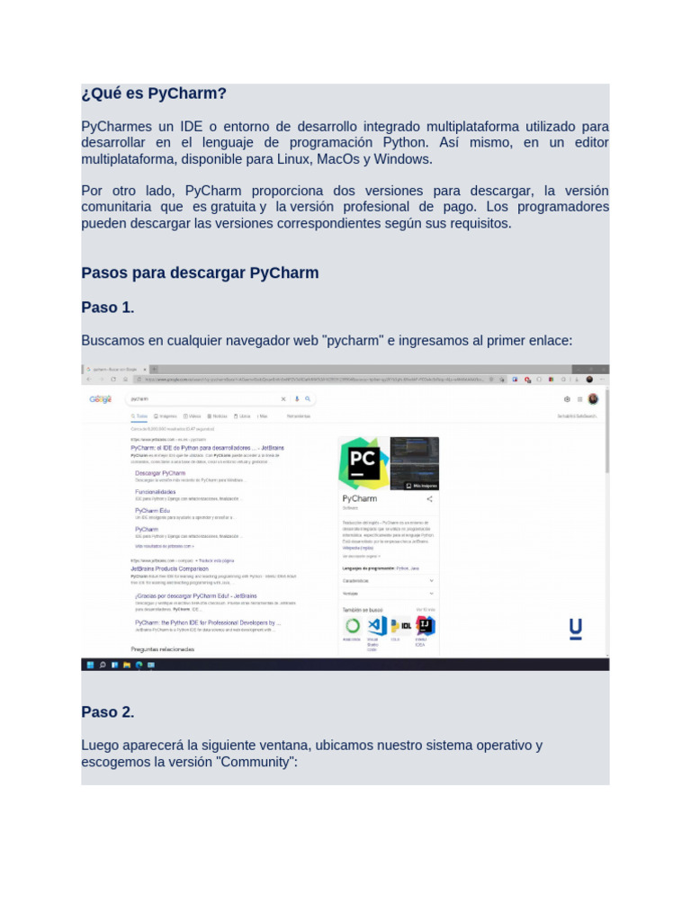 Instalación de Pycharm | PDF