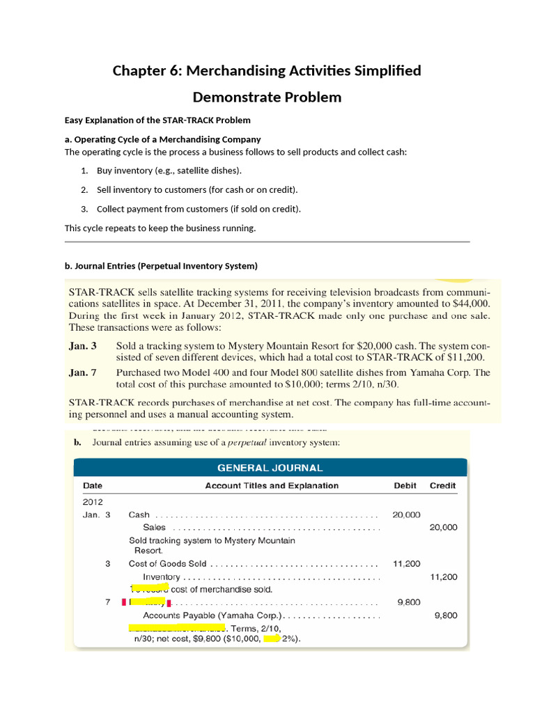 Chapter 6 Merchandising Activities | PDF | Debits And Credits | Inventory