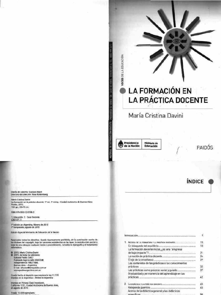 Davini - La formación en la práctica docente - Cap 1-ilovepdf-compressed | PDF | Enseñando ...