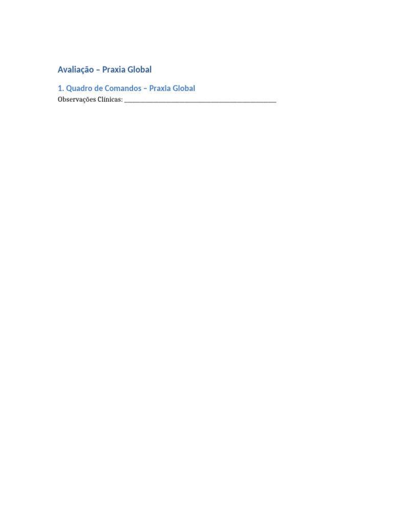 Avaliacao Praxia Global Completa | PDF