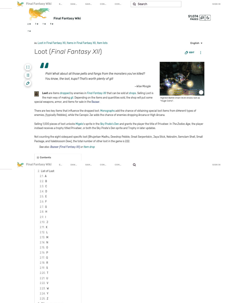 Loot Mechanics in Final Fantasy XII | PDF | Bomb