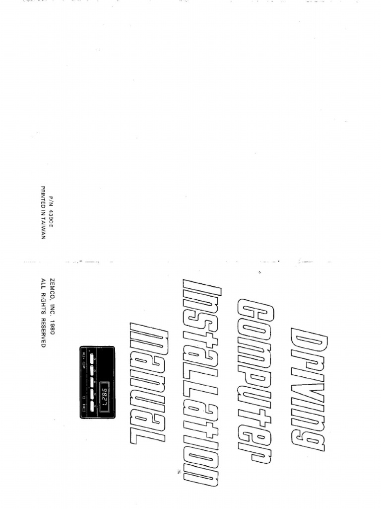 Zemco ZT4 Install | PDF