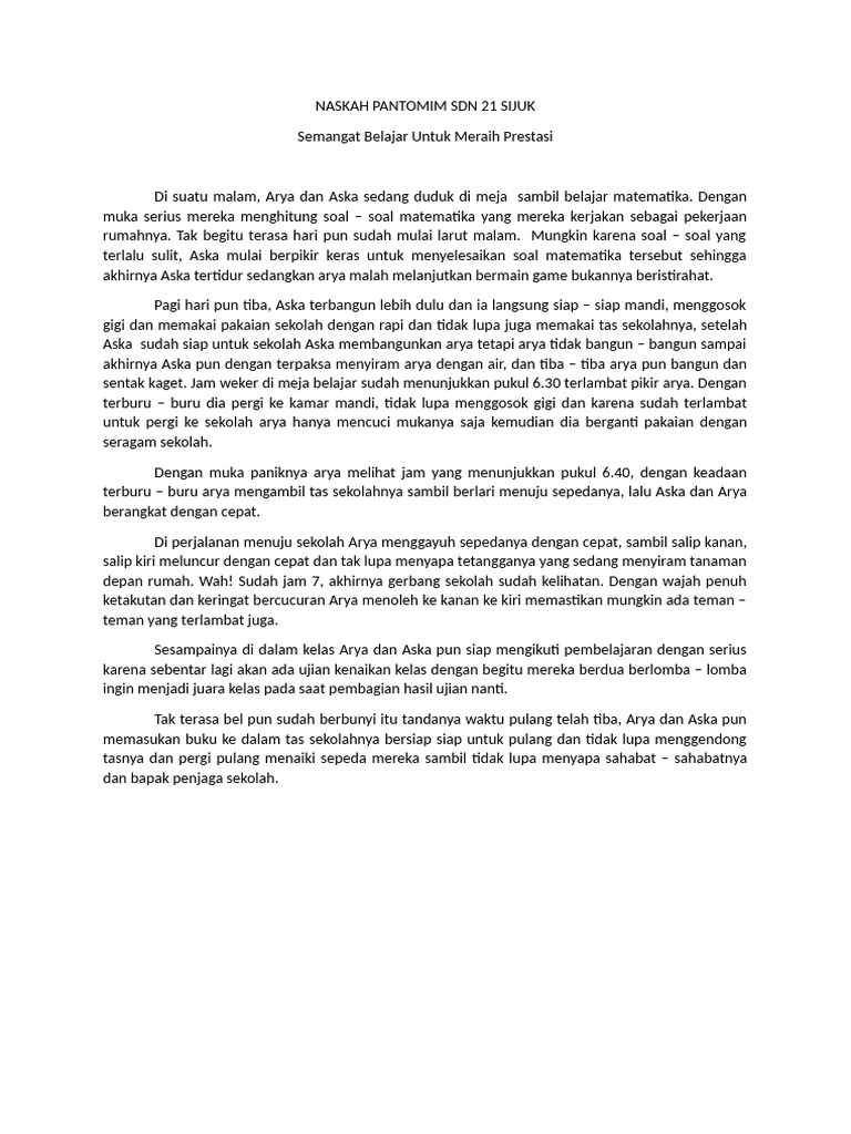 Naskah Pantomim 1 | PDF