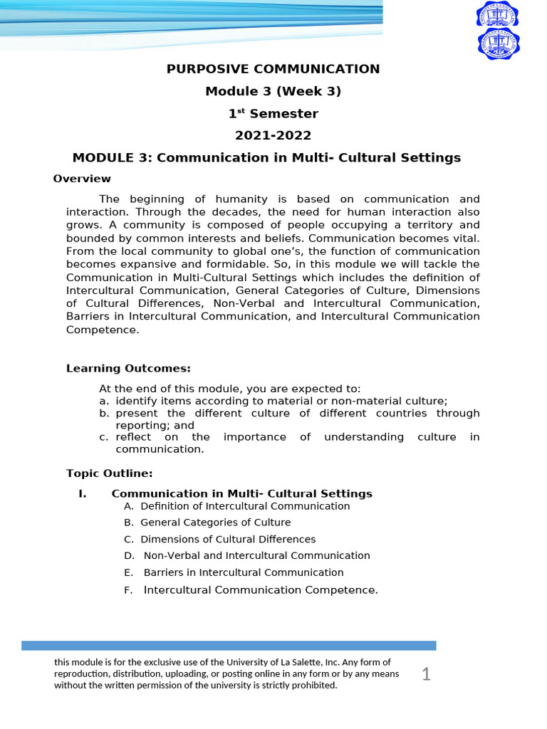 Gec 003 Module 3 Revised | PDF | Nonverbal Communication | Communication