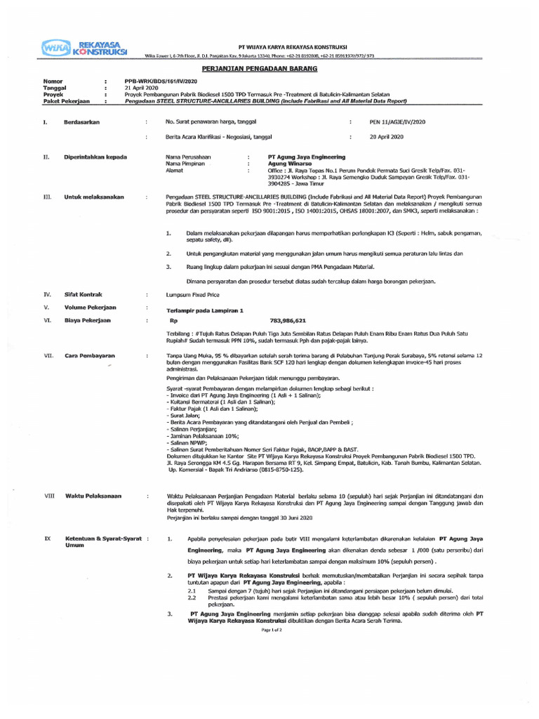 161 PPB Agung Jaya Engineering | PDF