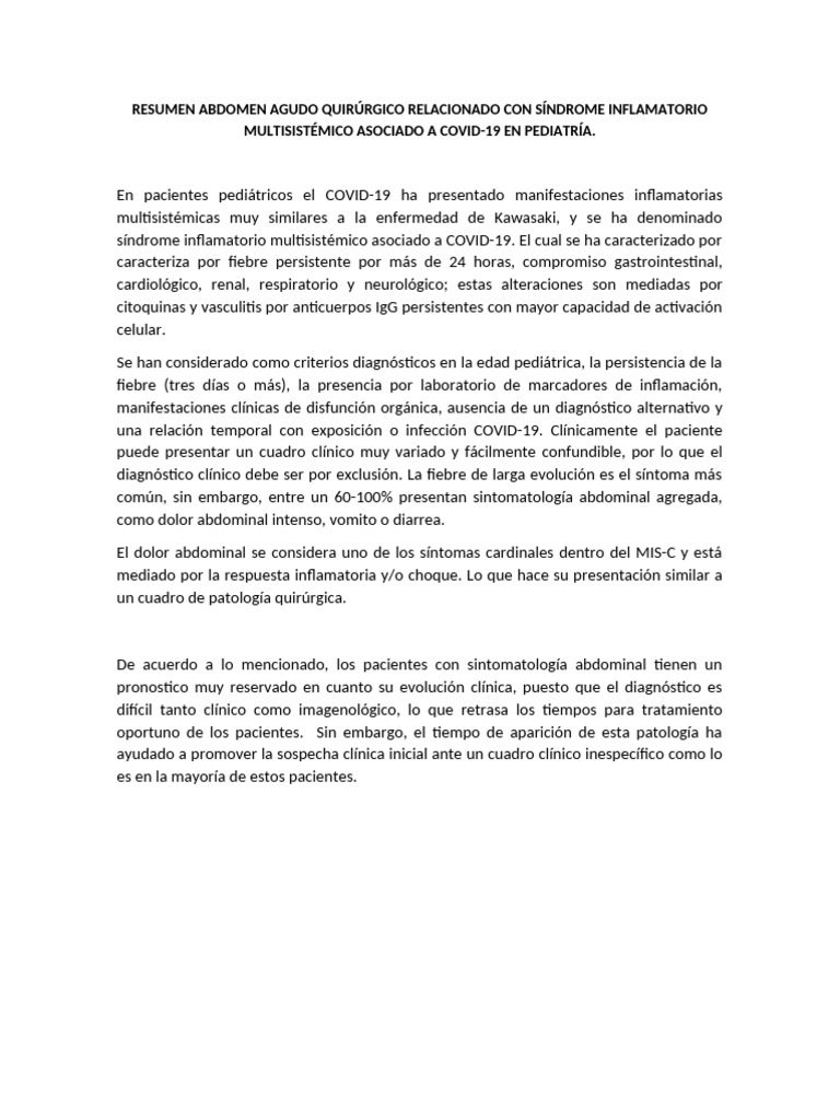 PIMS | PDF | Inflamación | Enfermedades y trastornos