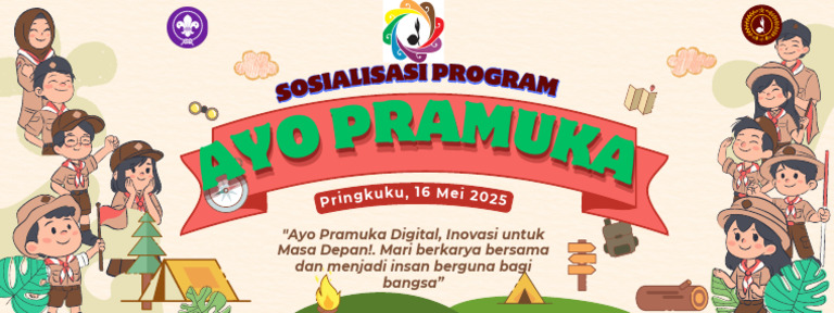 Beige Ilustrasi Spanduk Selamat Datang Peserta Persami Banner (1) | PDF