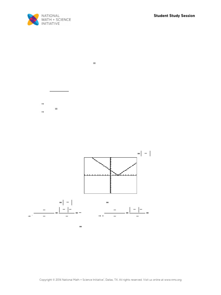 1 Limits Continuity And Differentiability Sss Handout Pdf Continuous Function Function