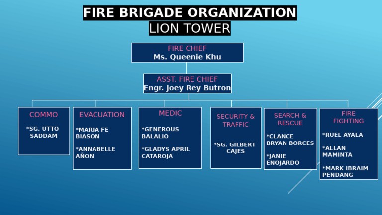 Fire Brigade Organization (Lion Tower) | PDF