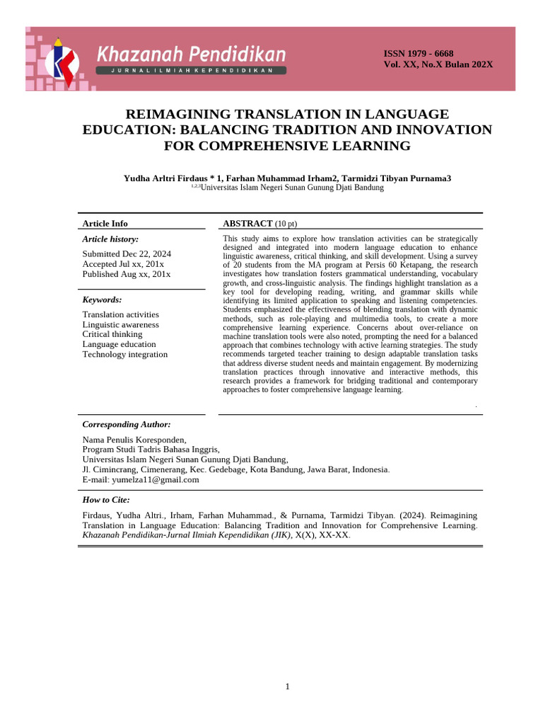 Jurnal Mini Research 1 Kelompok 3.edited | PDF | Translations | Language Education