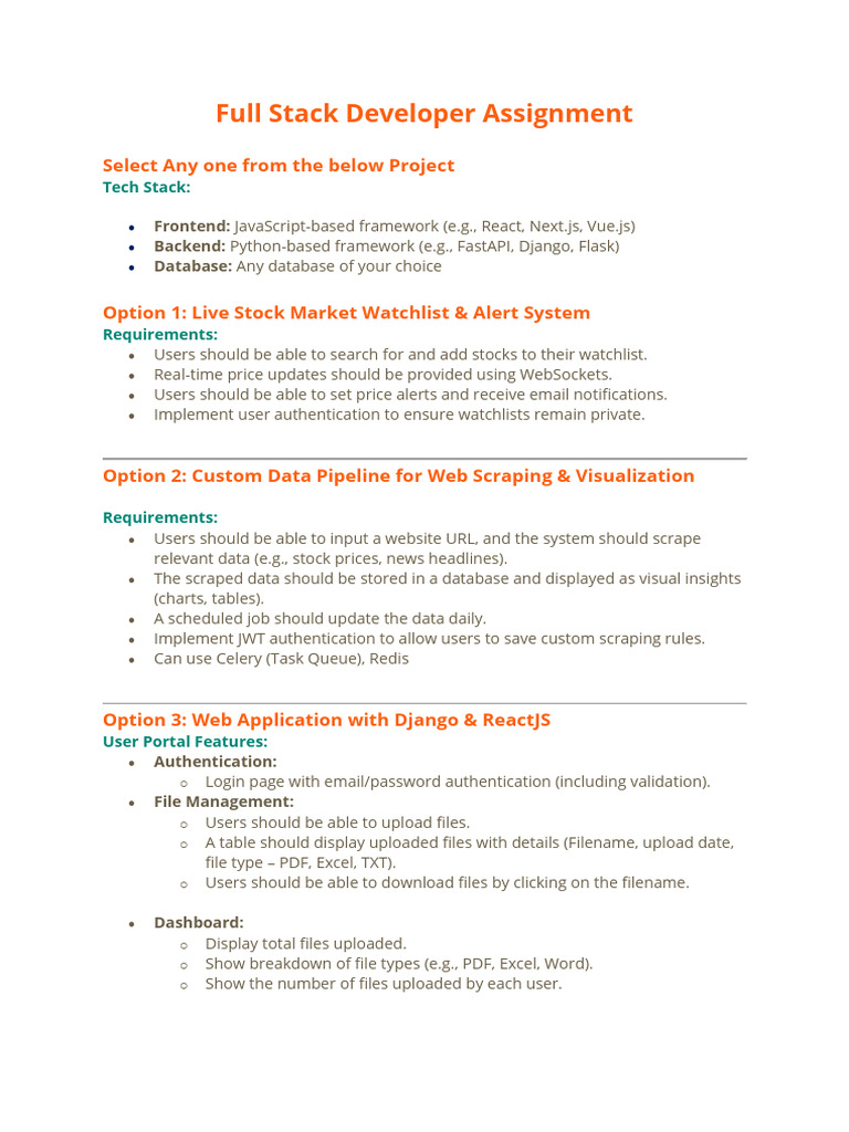 SDE Assignment | PDF