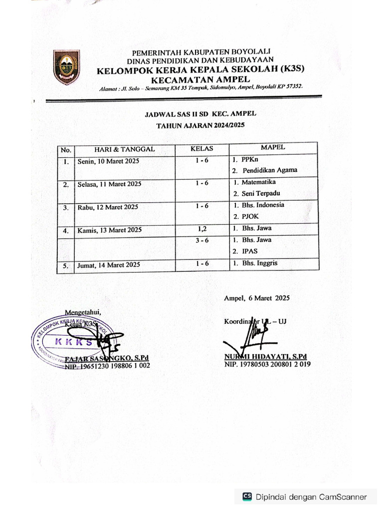 Jadwal STS 2 | PDF