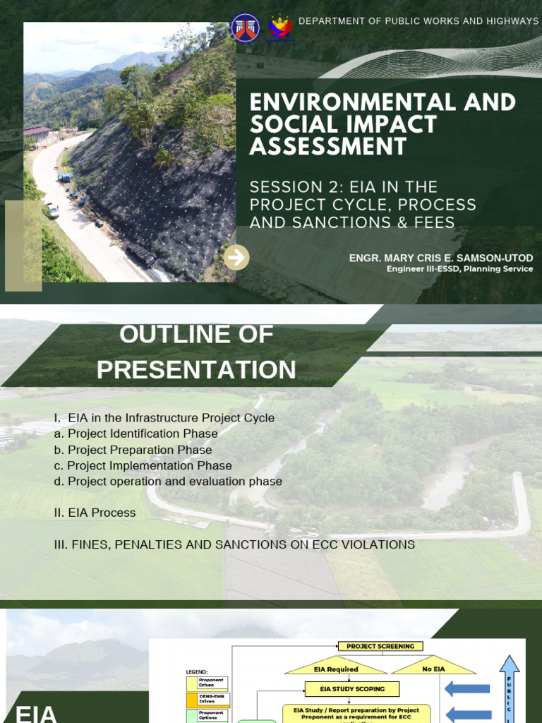 ESIA Topic 2 EIA in the Project Cycle.pptx (1) | PDF | Environmental ...