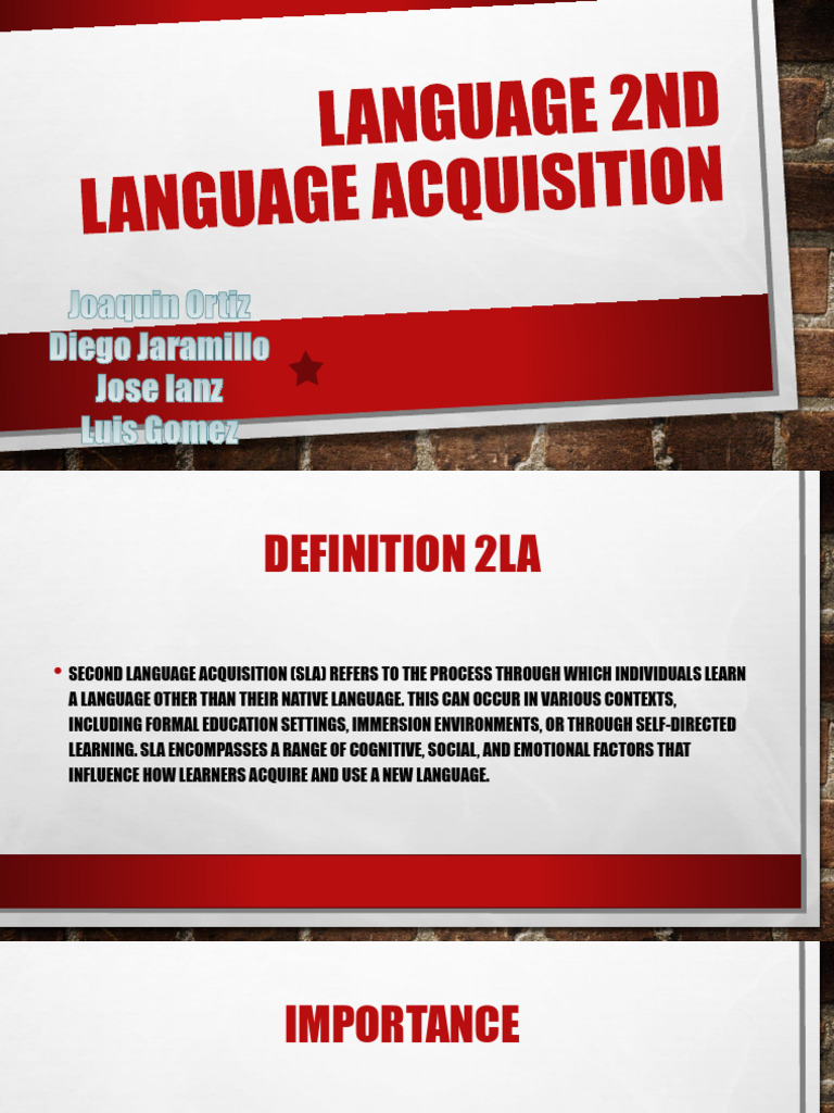 Language 2ND Language Acquisition | PDF | Second Language Acquisition | Cognition