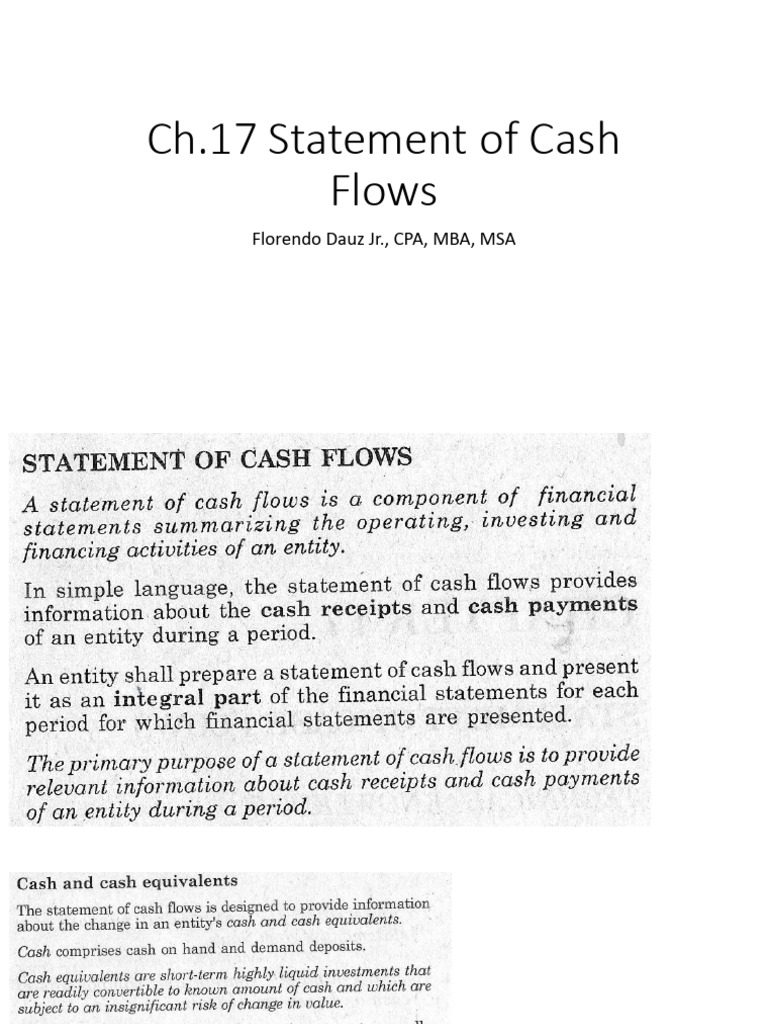 Ch17 Cash Flow Statement | PDF