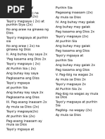 Araw Araw by MJ Flores Lyrics | PDF