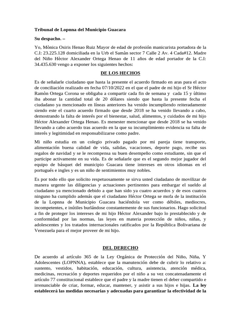 Escrito Guacara | PDF | Gobierno | Justicia