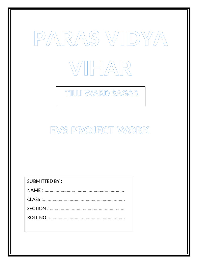 Evs Cover Page | PDF