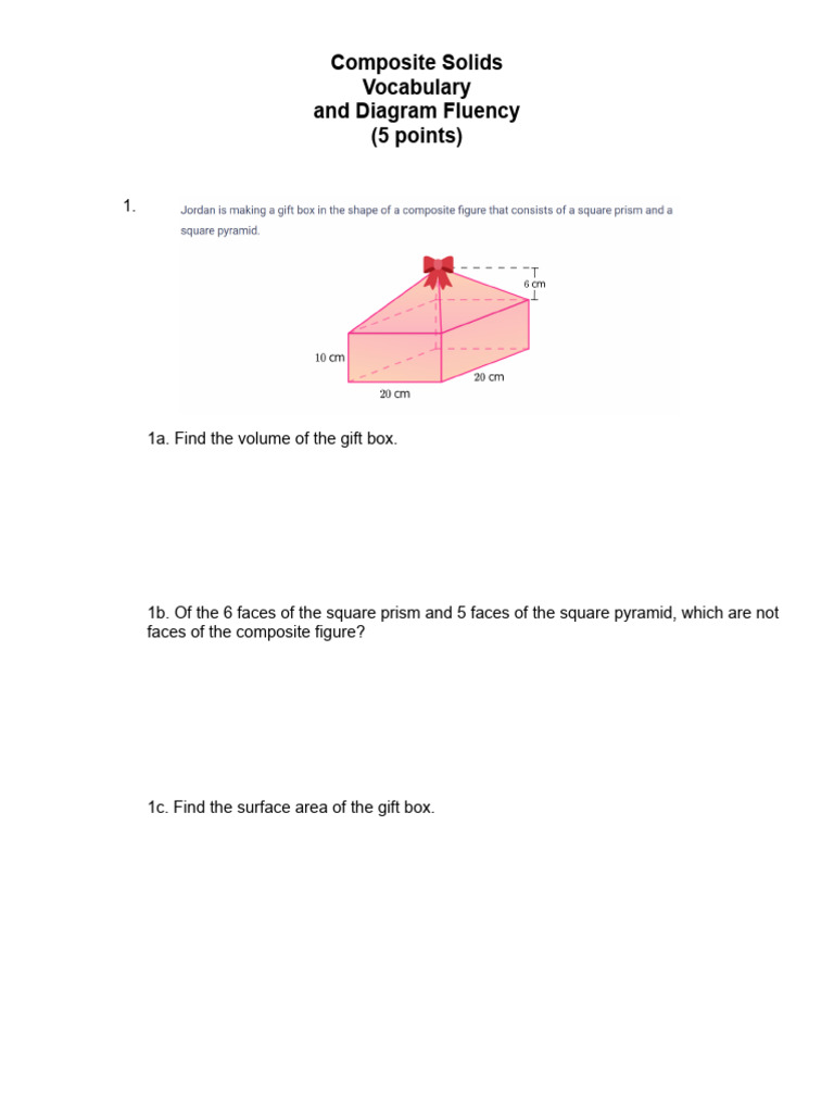 Copy of Composite Solids Vocabulary | PDF