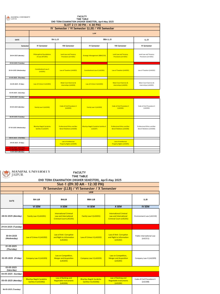 FOL Ete Timetable April May 2025 | PDF | Academic Term | Government