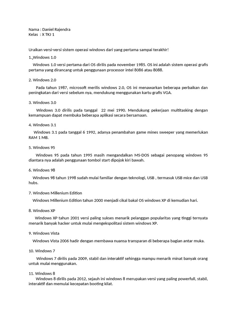 Tugas TJKT Daniel Rajendra | PDF
