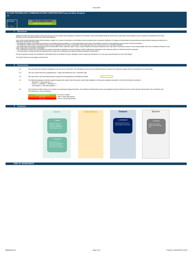 ELCOM Financial Ratio Analysis Guide | PDF | Equity (Finance) | Economies