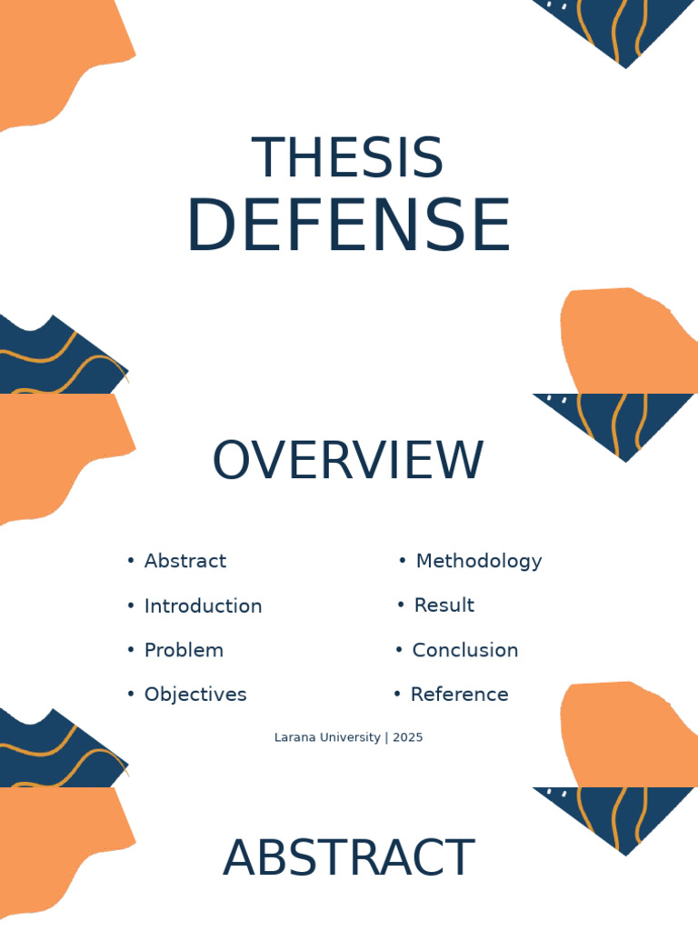 Blue Yellow Abstract Thesis Defense Presentation | PDF