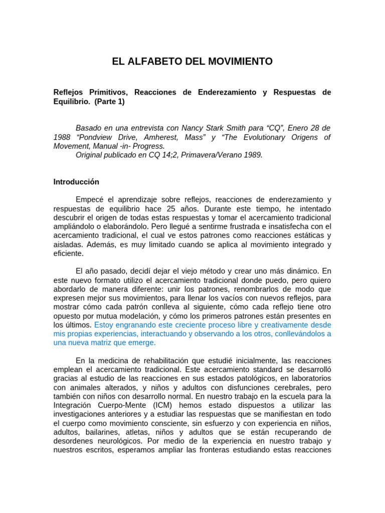 Alfabeto Del Movimiento | PDF | Pie | Cerebro