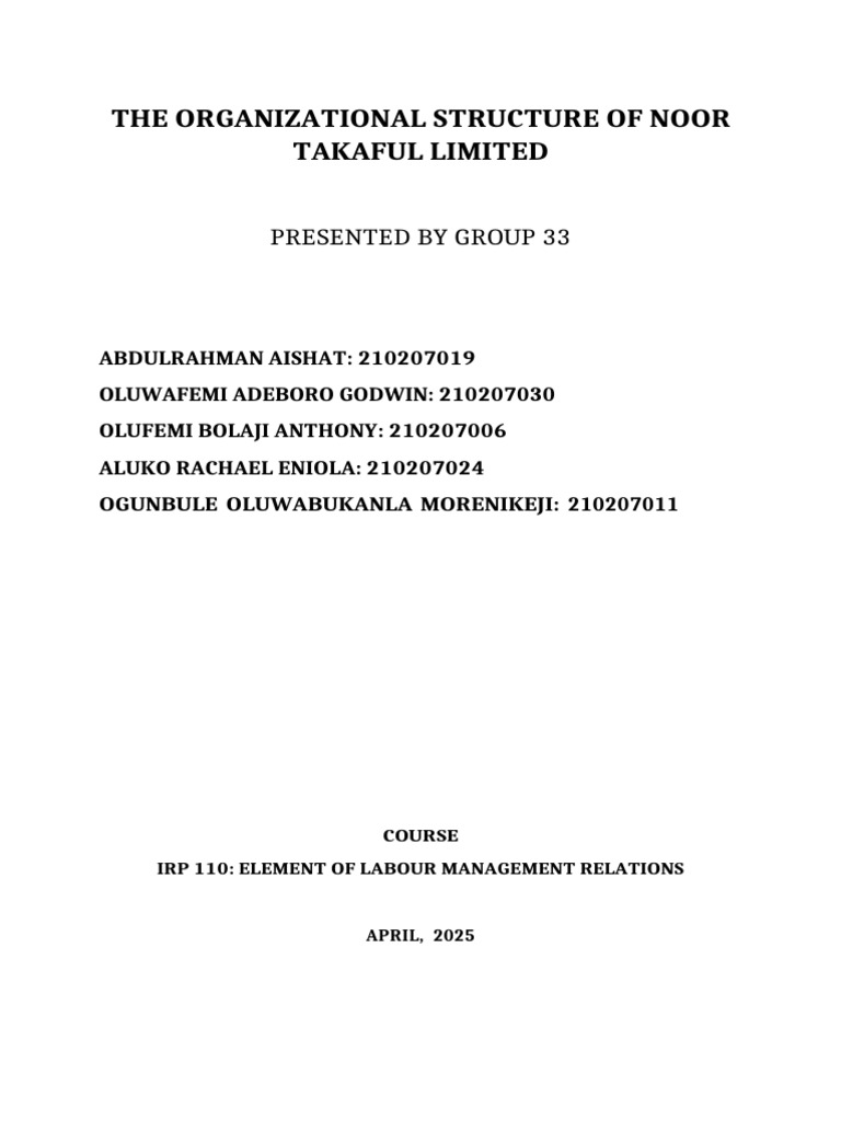 Noor Takaful Insurance Limited PDF | PDF | Insurance | Regulatory ...