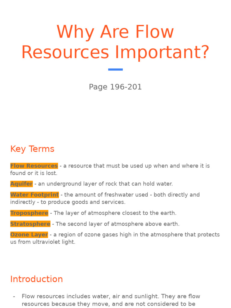 Importance of Flow Resources | PDF | Atmosphere Of Earth | Atmosphere