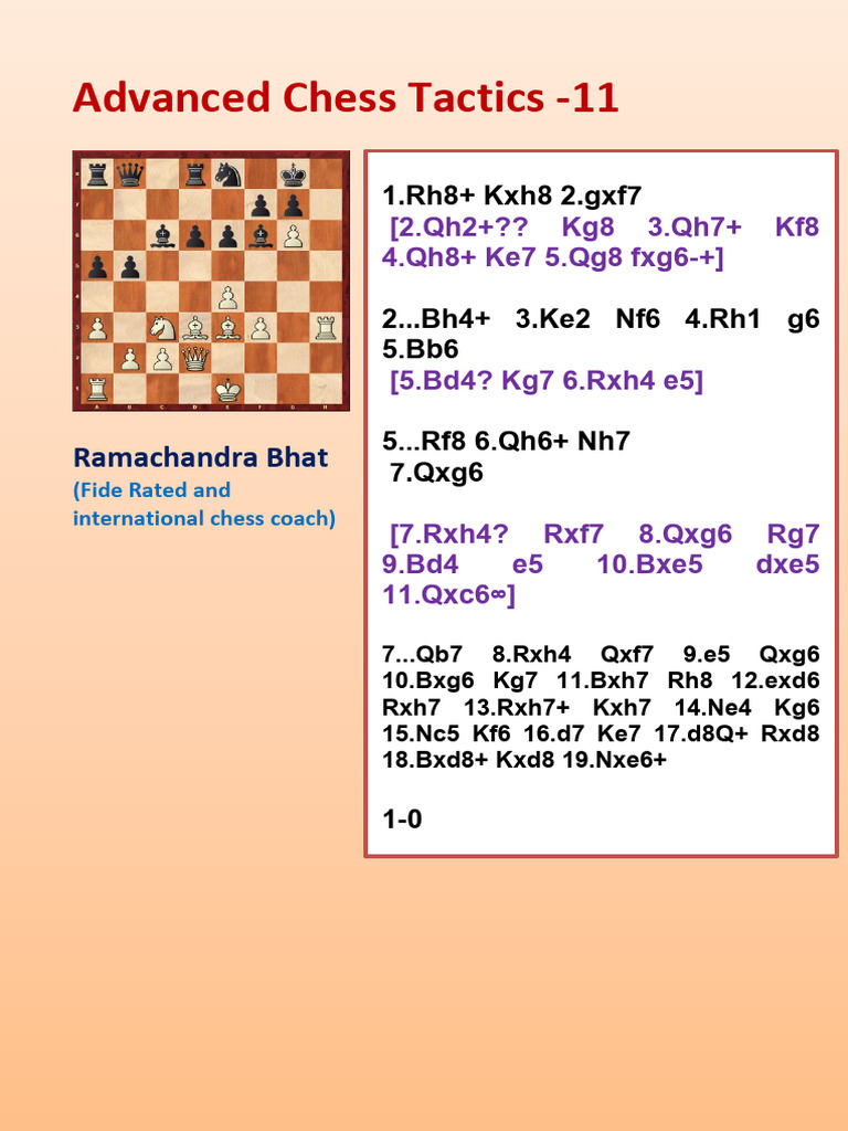 Advanced Chess Tactics Course Overview | PDF