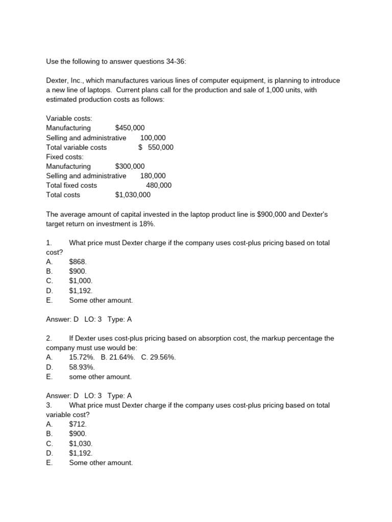 Pricing Problem Solving 3-ch | PDF