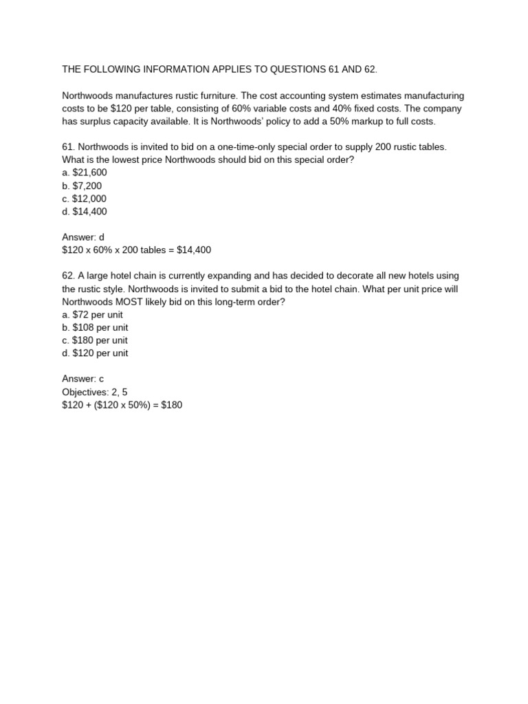Pricing Problem Solving 7-Ch | PDF