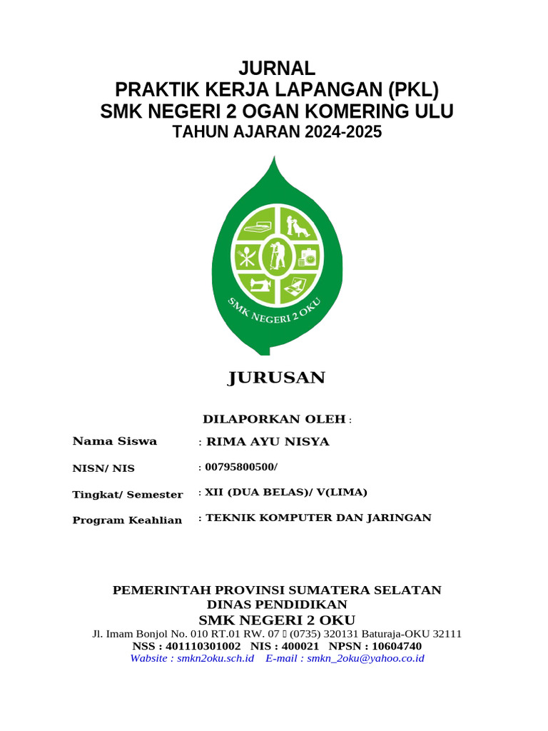 Cover Jurnal Siswa 2024 | PDF