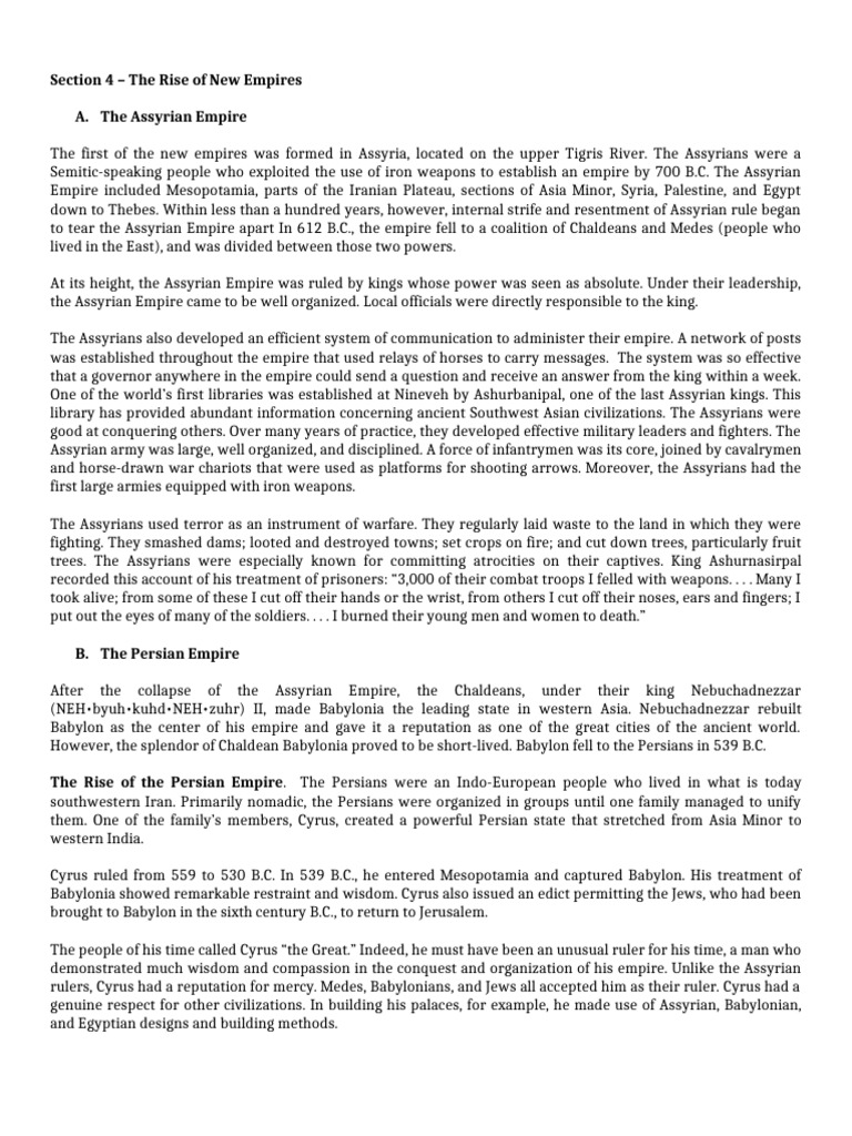 The Rise of New Empires | PDF | Achaemenid Empire | Cyrus The Great