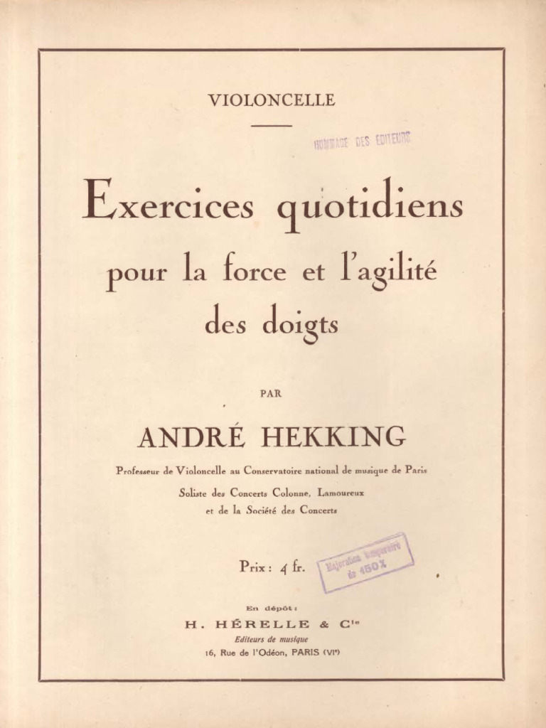 IMSLP643687-PMLP1032364-Hekking, Exercices Quotidiens VC | PDF