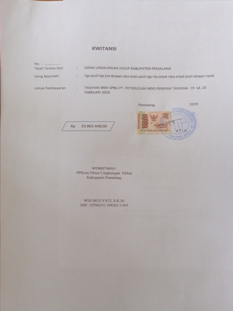 Contoh Invoice BBM | PDF