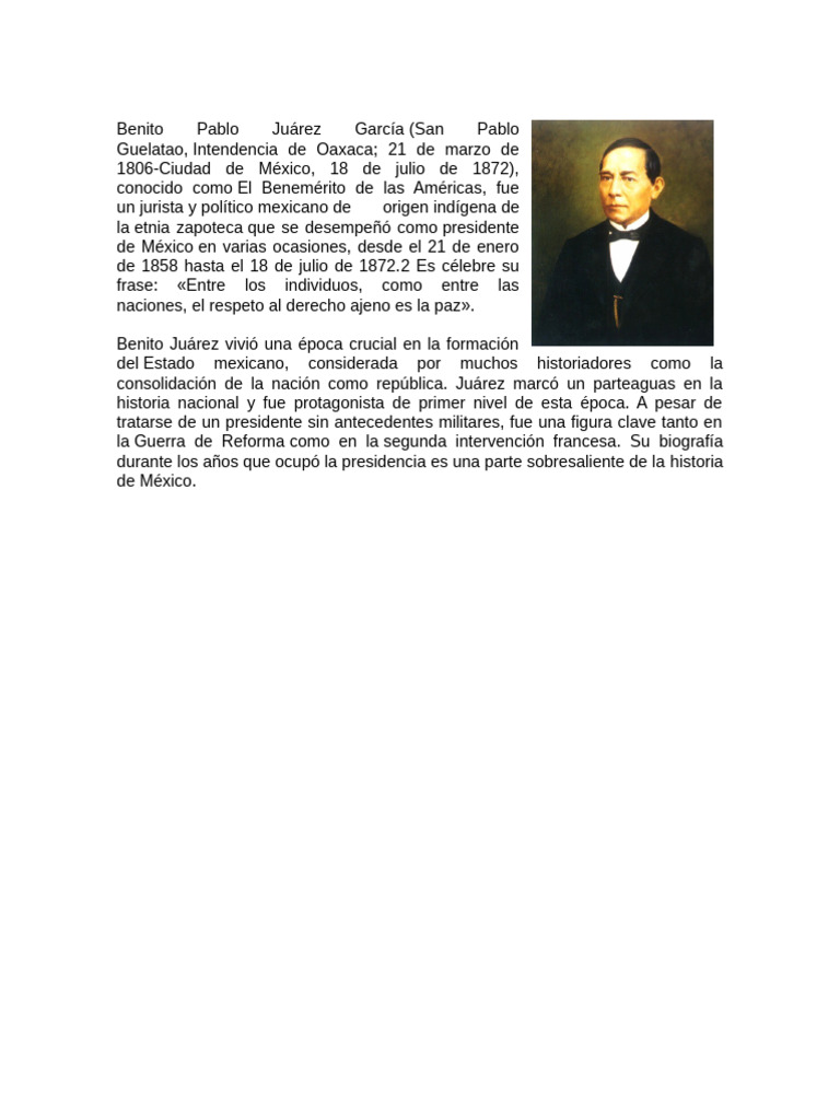 Benito Pablo Juárez García | PDF