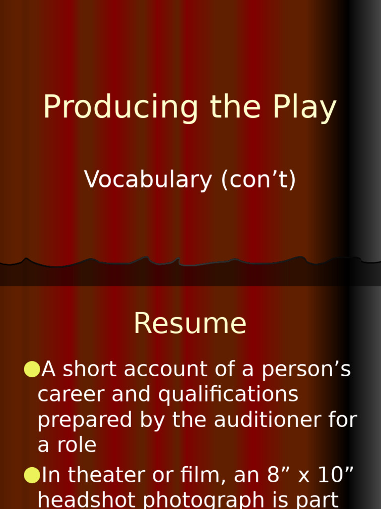 Production Vocabulary (Part 3) | PDF