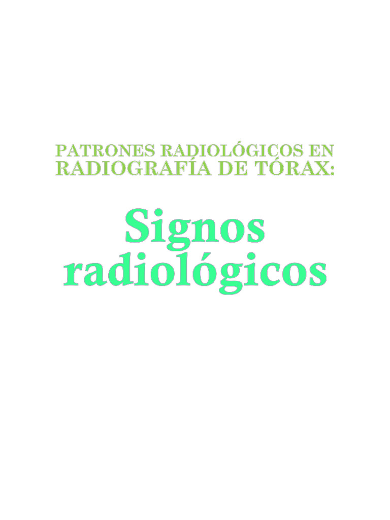 Signos Radiologicos Word | PDF | Pulmón | Especialidades Medicas