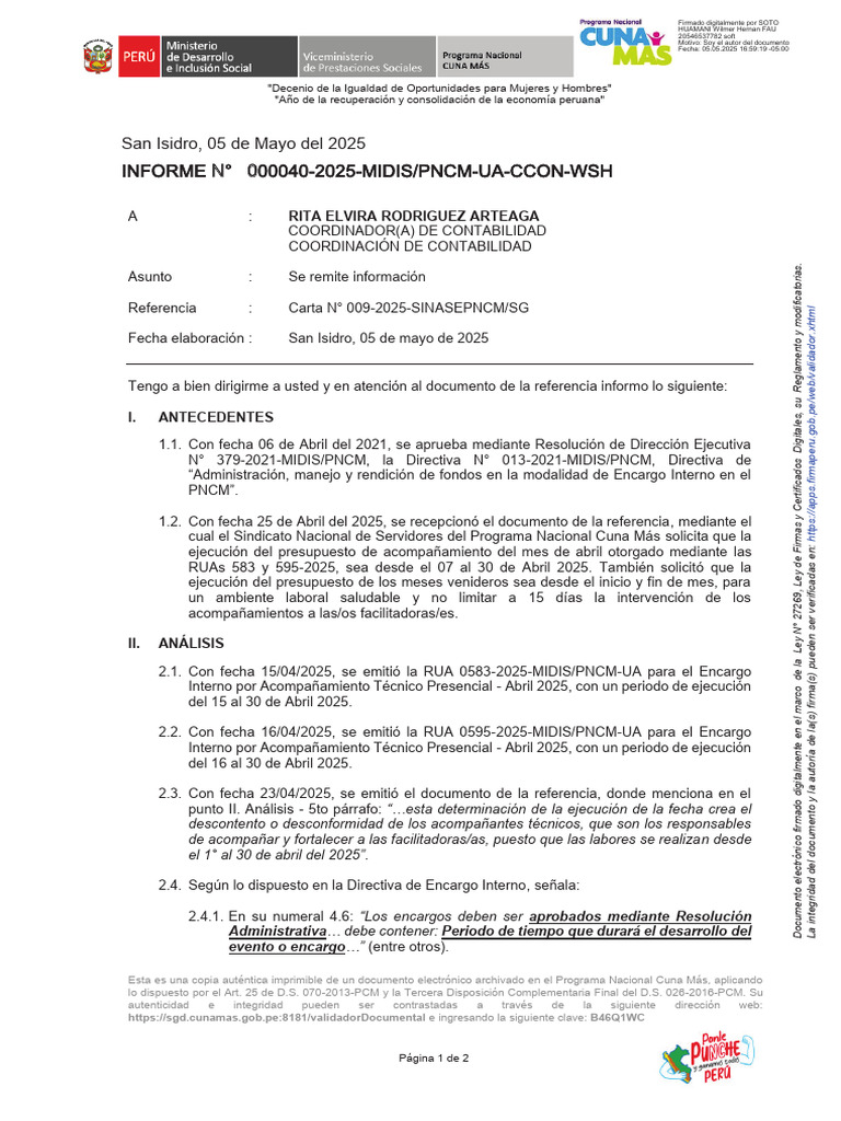 Informe de Contabilidad | PDF