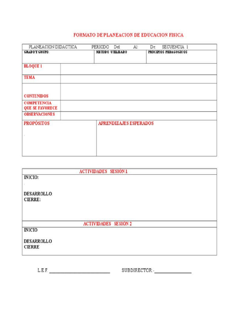 Formato Planeación Ef (1) | PDF