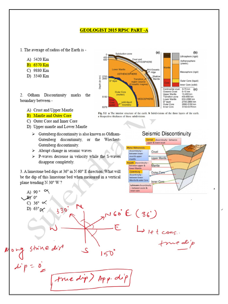 Geology Exam Questions and Answers 2015 | PDF | Glacier | Erosion