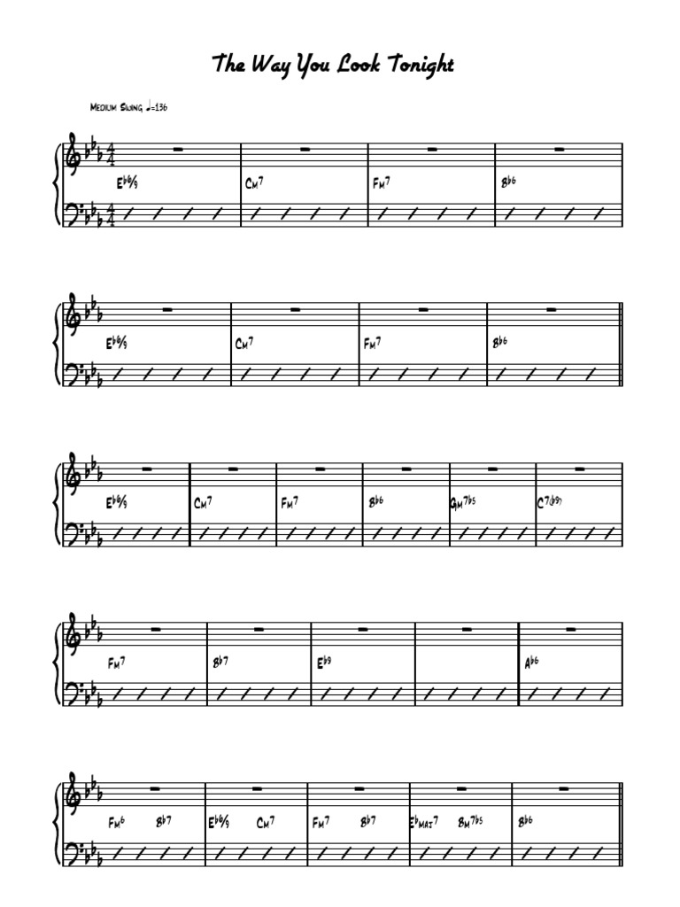 The Way You Look Tonight Arrangement | PDF