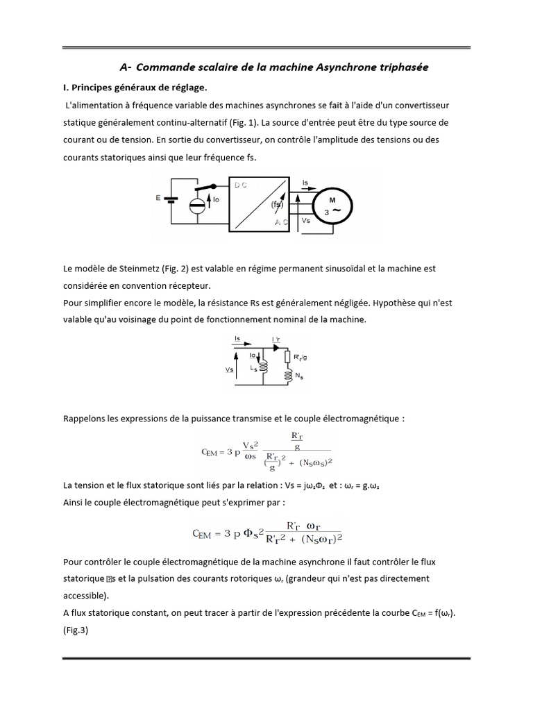 Autopilotage des machines asynchrones | PDF | Électrotechnique ...