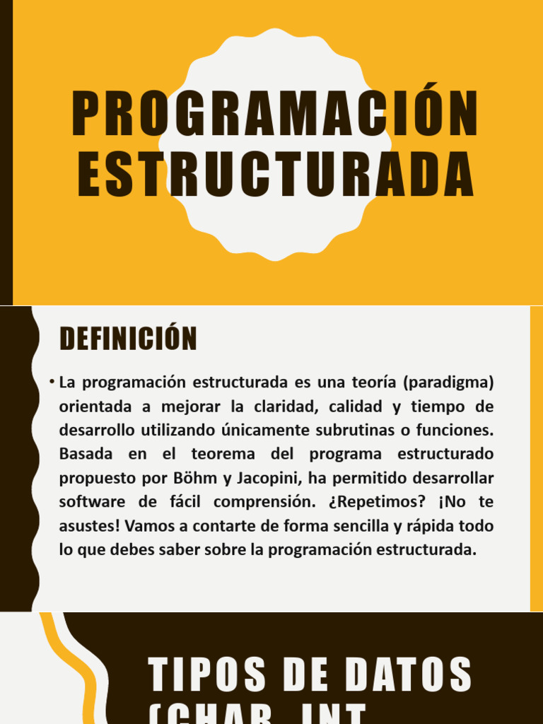 Introducción a la Programación Estructurada | PDF