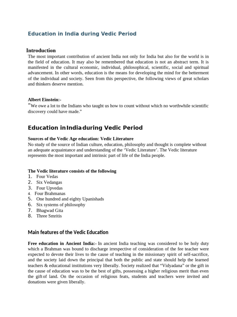 Vedic Education: Principles and Practices | PDF | Vedas | Moksha