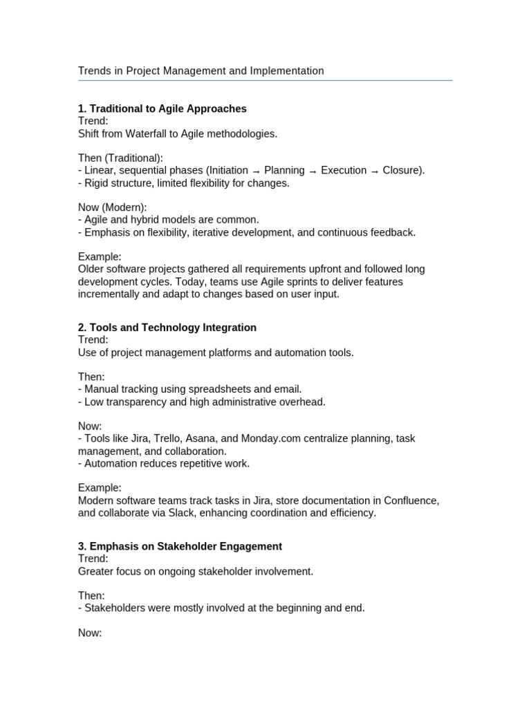 Project Management Trends Analysis | PDF | Agile Software Development ...