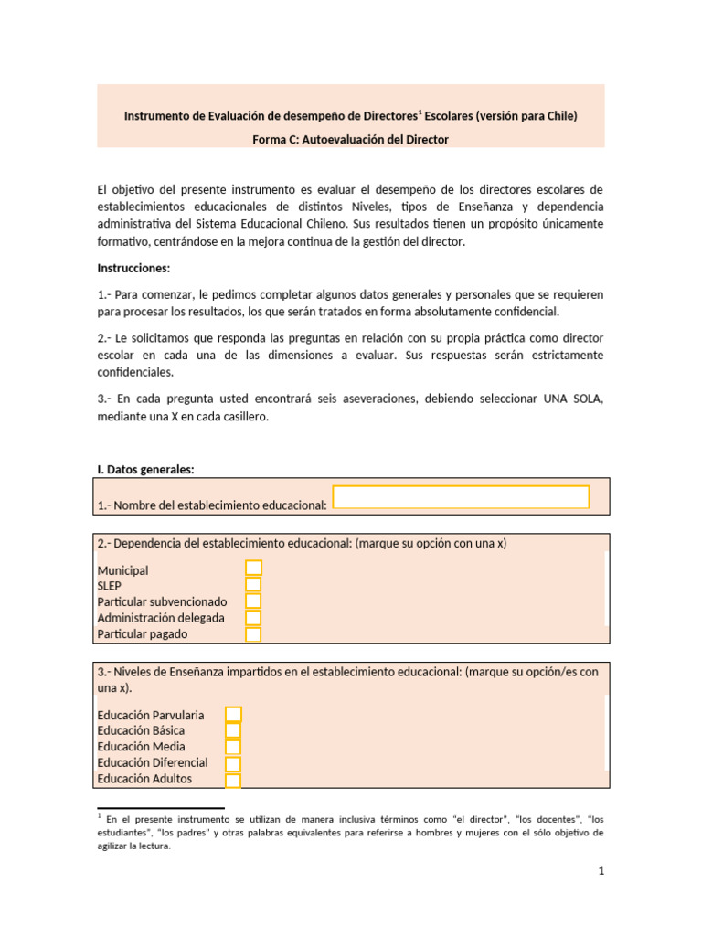 Evaluación del Desempeño de Directores | PDF | Plan de estudios | Enseñando